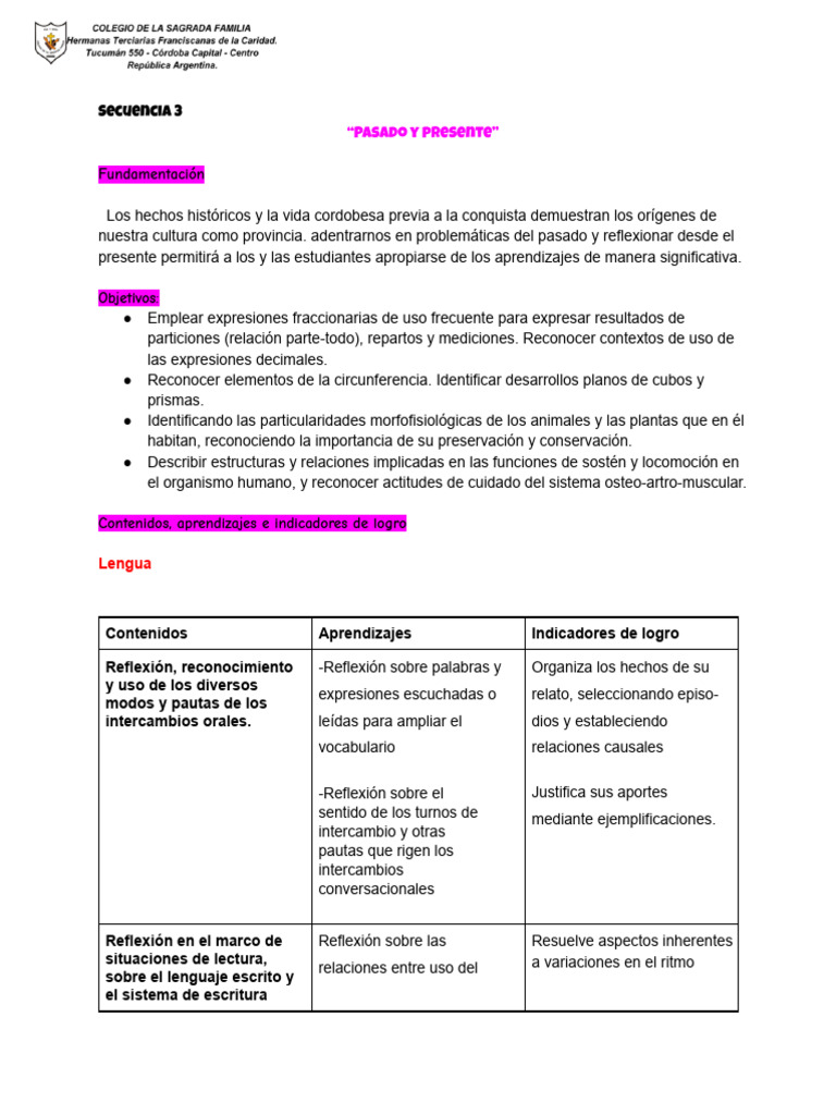 SECUENCIA N° 3 | PDF