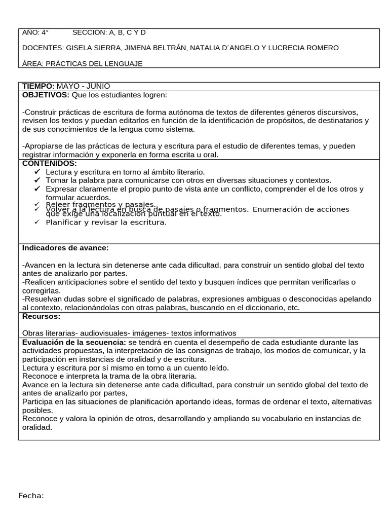 Secuencia Aladino y La Lámpara Maravillosa | PDF | Escritura
