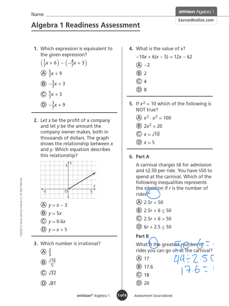 Algebra 1 Summer Packet | PDF | Mathematics | Mathematical Concepts