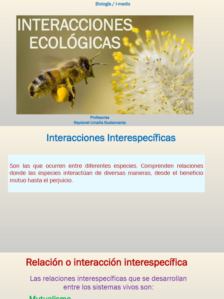 Interacciones Interespecíficas | PDF | Naturaleza | Ecología comunitaria