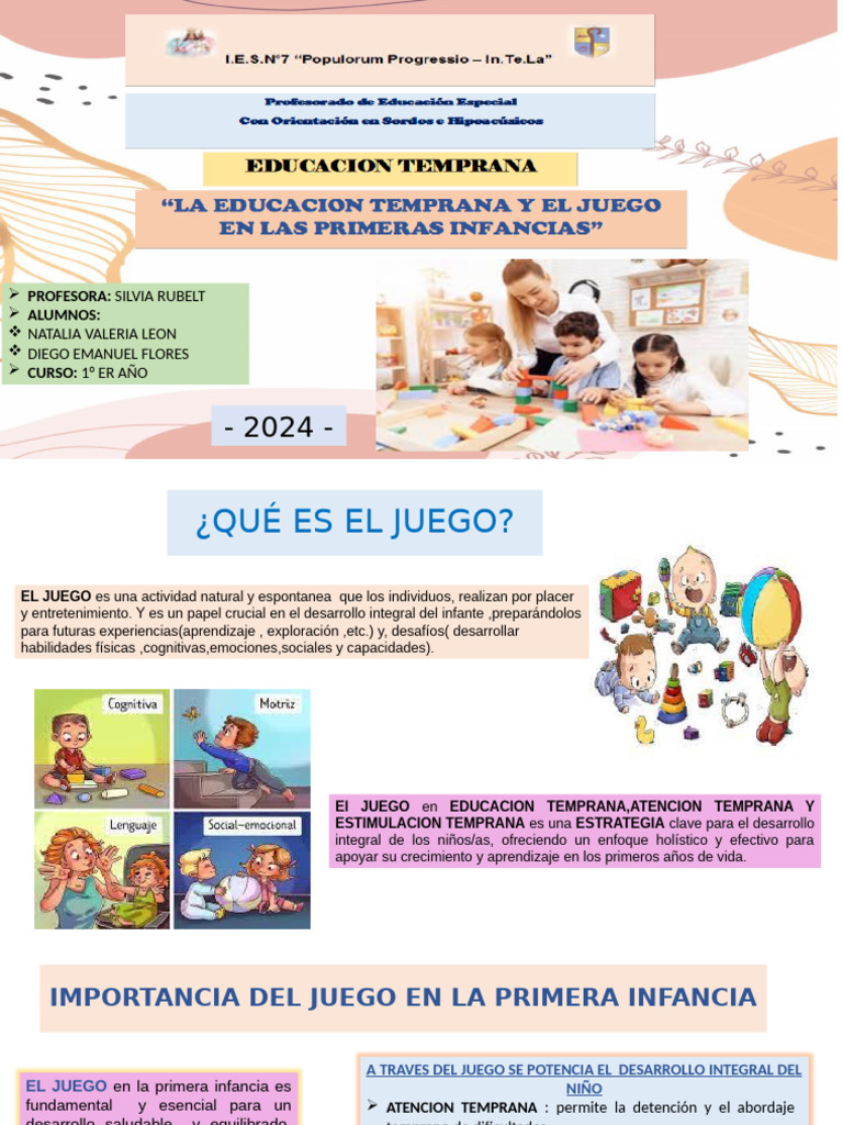Educacion Temprana y El Juego | PDF | Literatura | Aprendizaje