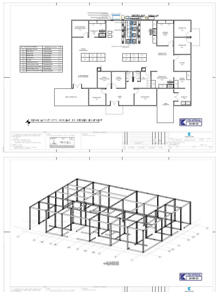 GA Drawing Steel Structure For Approval SPPG 20x15 24.9.25 (Enrekang ...