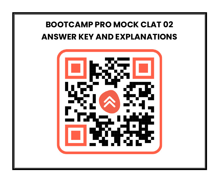 QR Code Bootcamp Pro Mock CLAT 02 - Solutions | PDF
