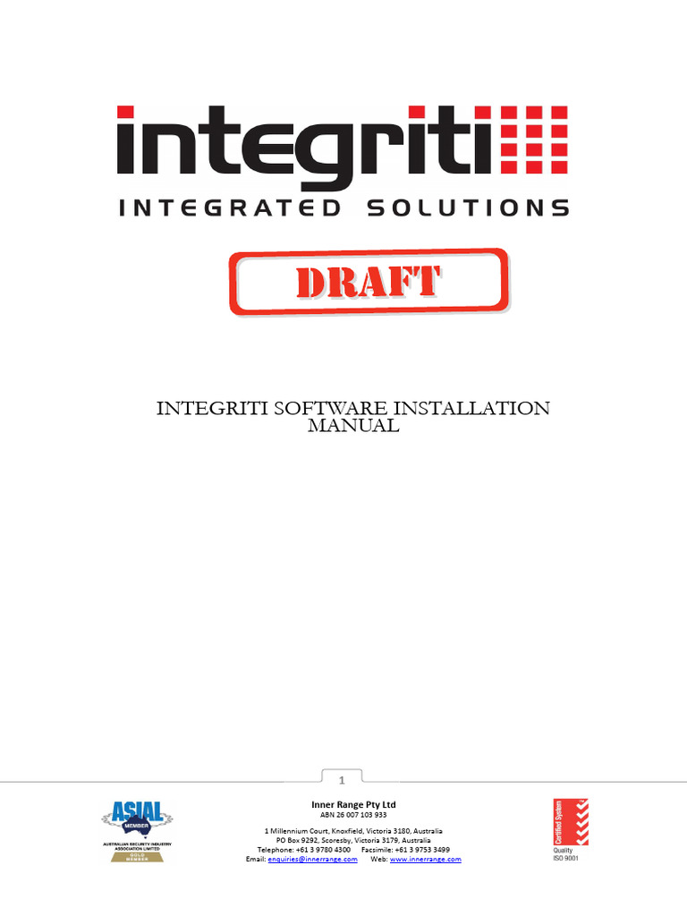 Integriti Software Installation Guide | PDF | Microsoft Sql Server ...