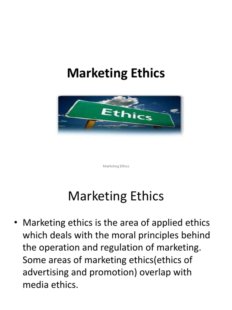 Principles of Marketing Ethics | PDF | Career & Growth | Finance ...