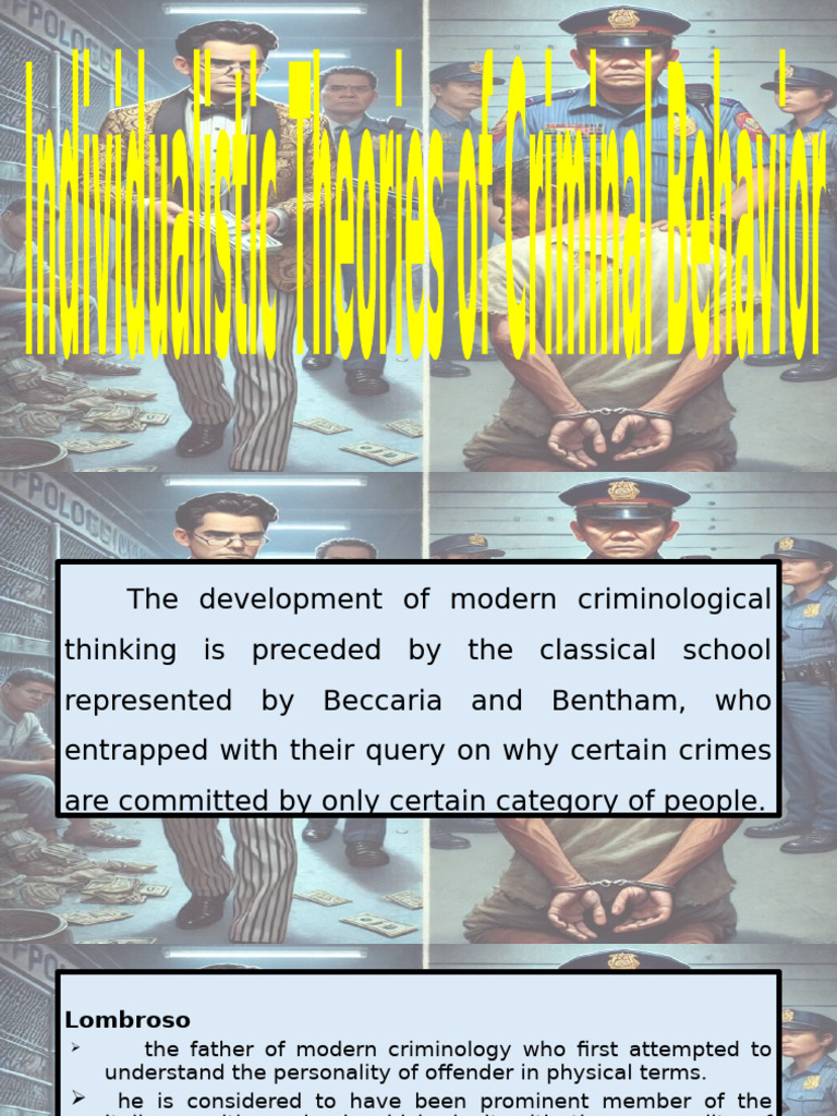 Individualistic Theories of Criminal Behavior | PDF | Juvenile ...