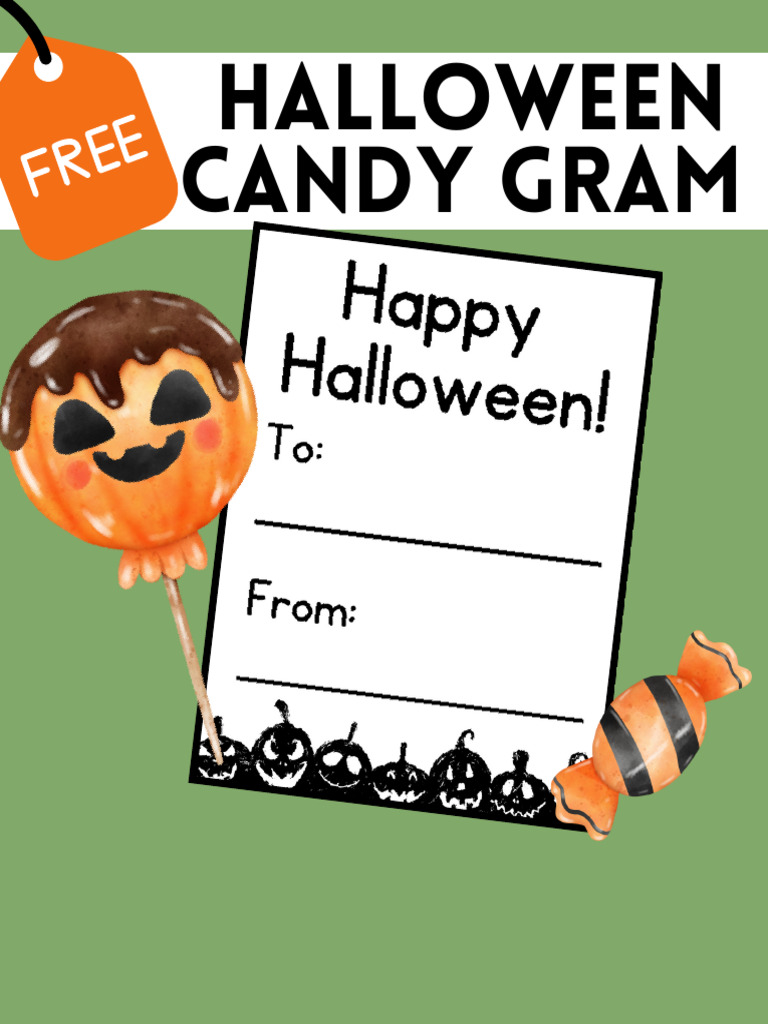 Halloween Candy Gram Cards for Kids | PDF