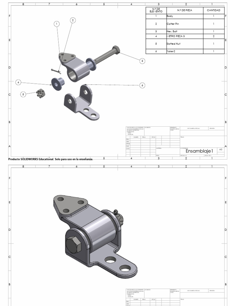 Diseño de Ensamblaje en SOLIDWORKS | PDF