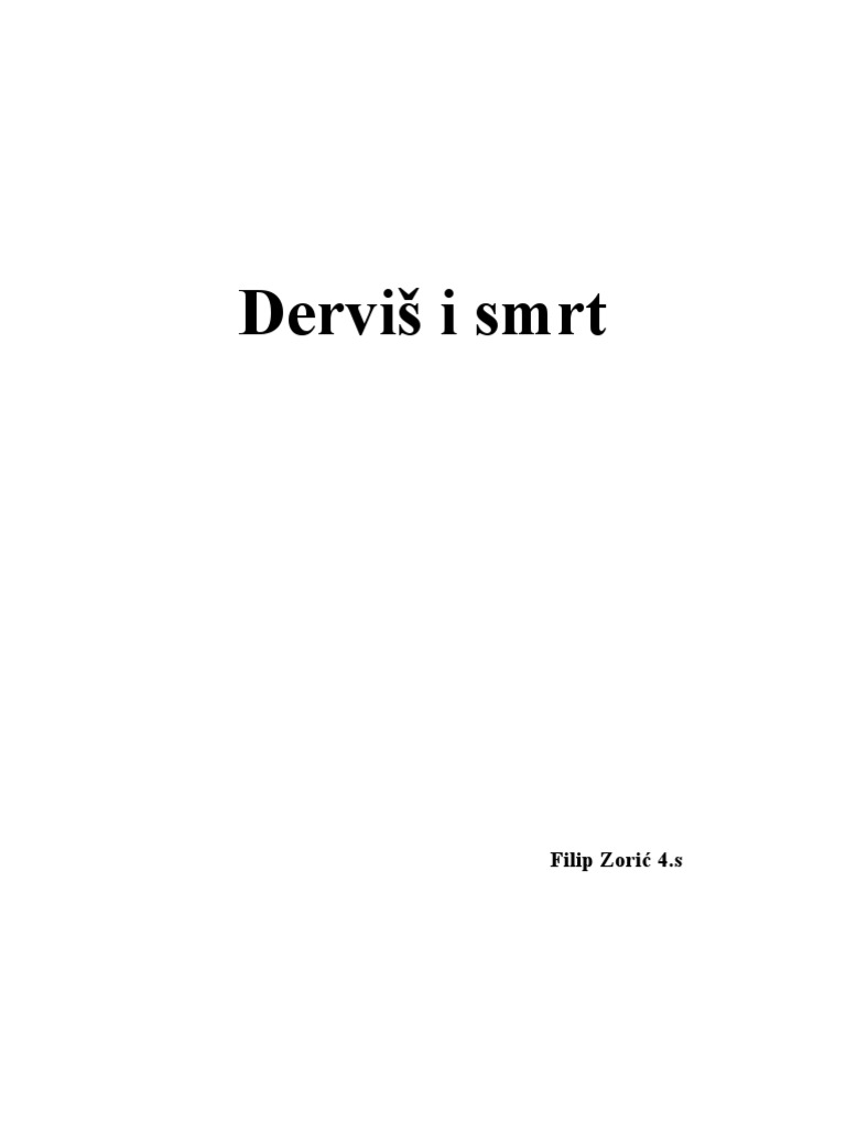 Derviš I SMRT | PDF