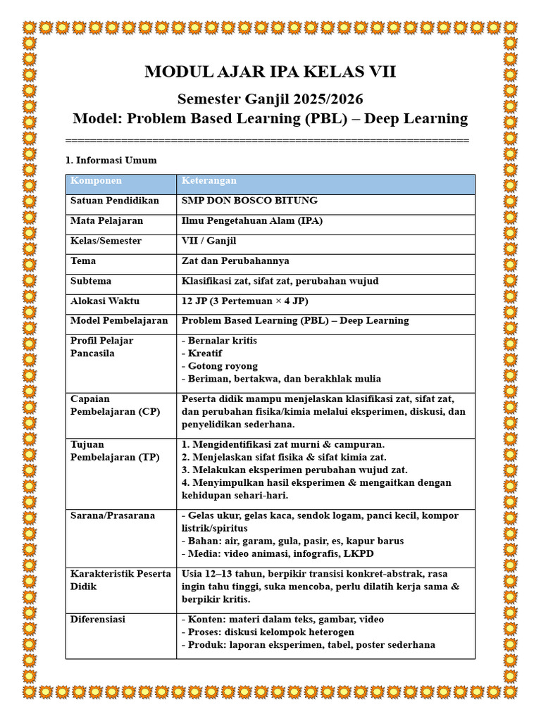 Modul IPA Kelas VII: Zat dan Perubahannya | PDF