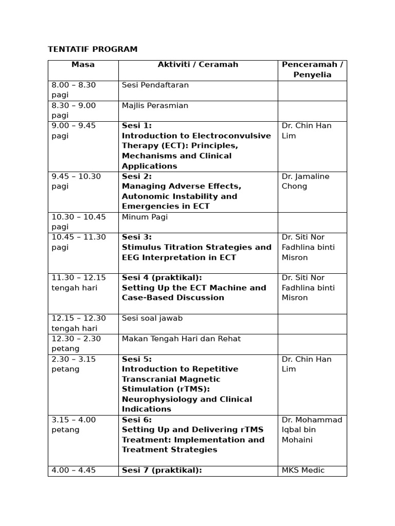 Tentatif Program | PDF