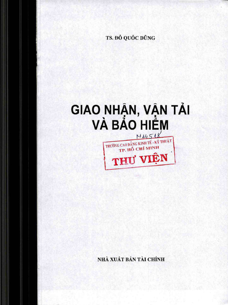 Giao Nhan, Van Tai Va Bao Hiem - TS Do Quoc Dung | PDF