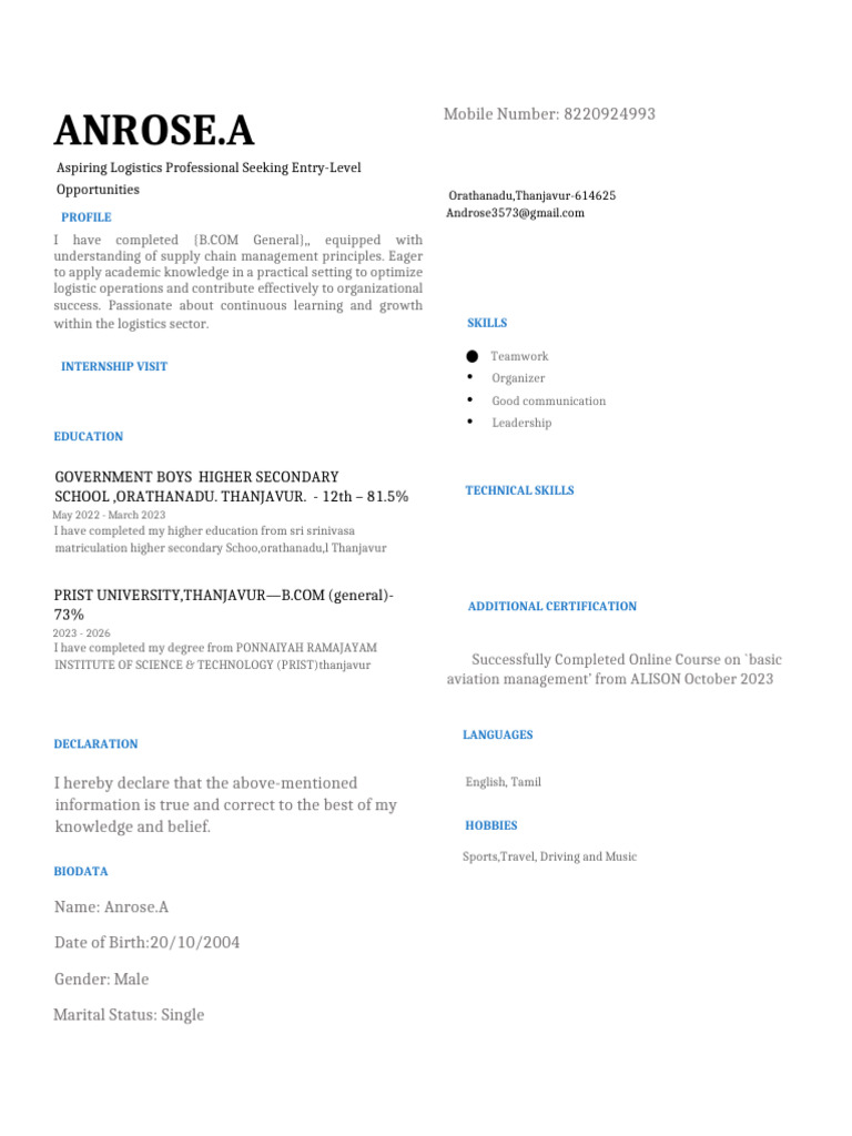 Androse Res | PDF