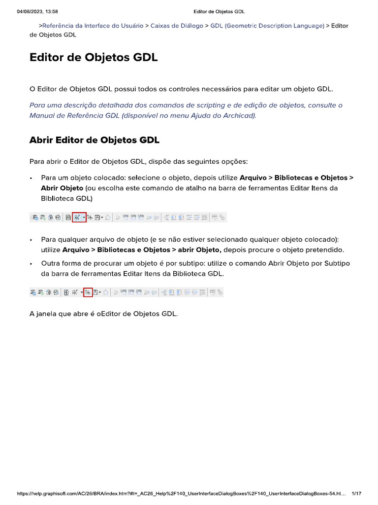 1 - Editor de Objetos GDL | PDF