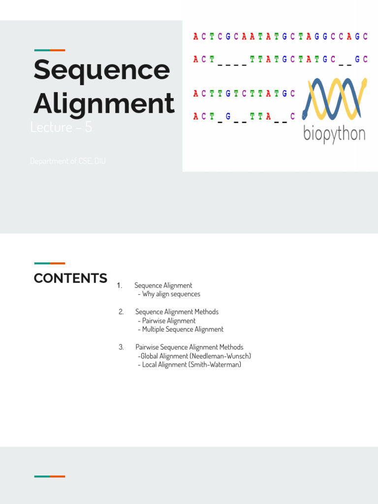 Sequence Alignment Methods Explained | PDF | Sequence Alignment | Life ...