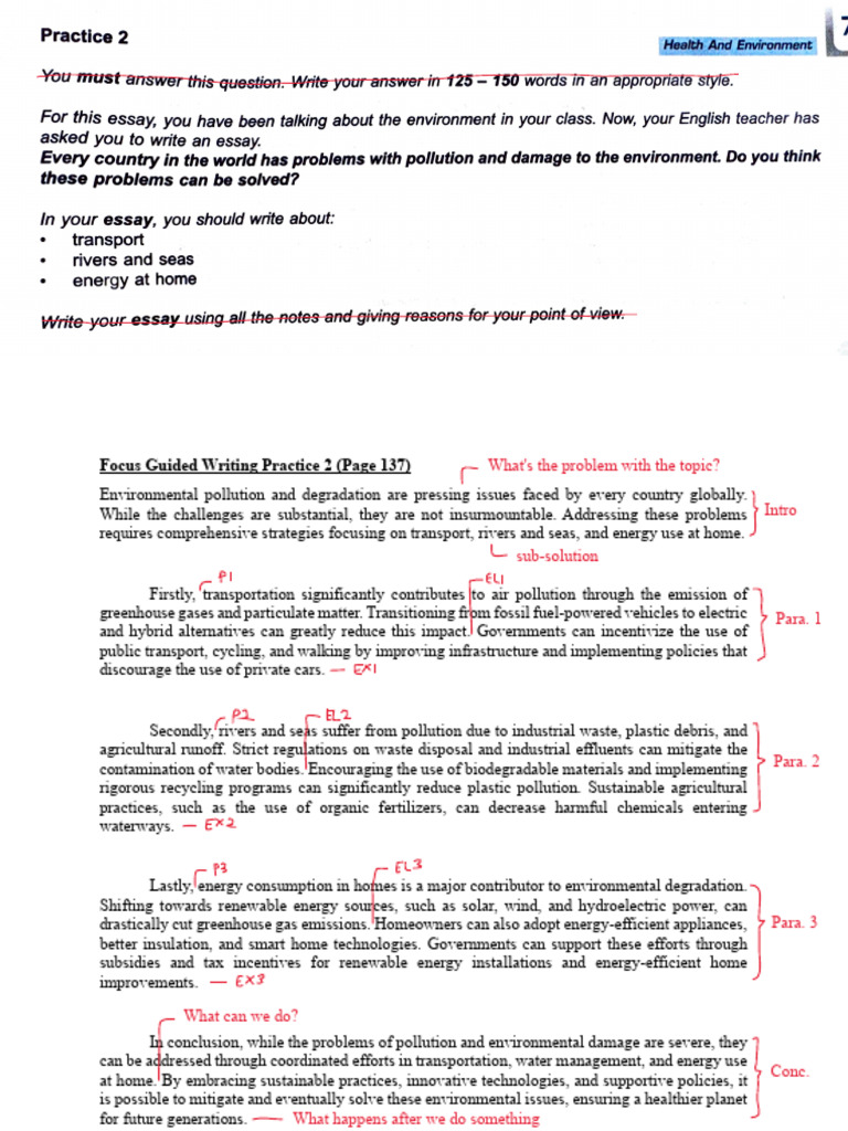 B Focus Guided Writing Practice 2 | PDF | Pollution | Climate Change ...