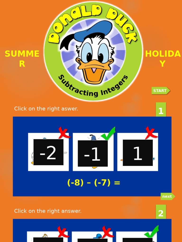 Subtracting Integers | PDF