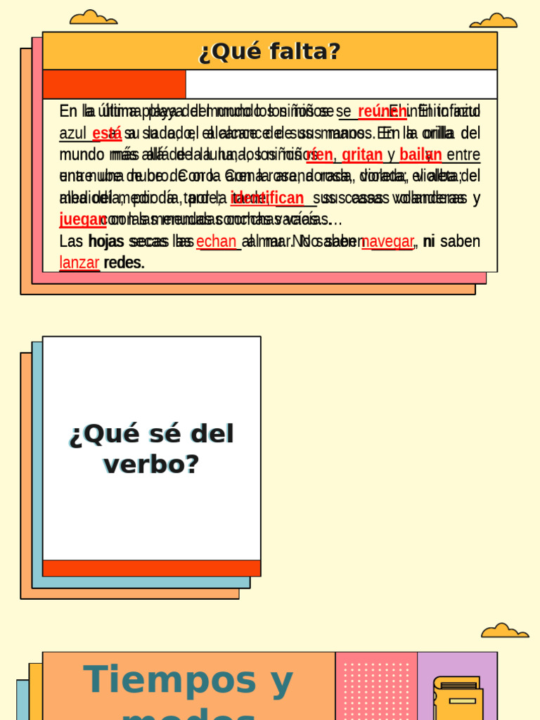 Tiempos y Modos Verbales | PDF | Verbo | Tipología Lingüística