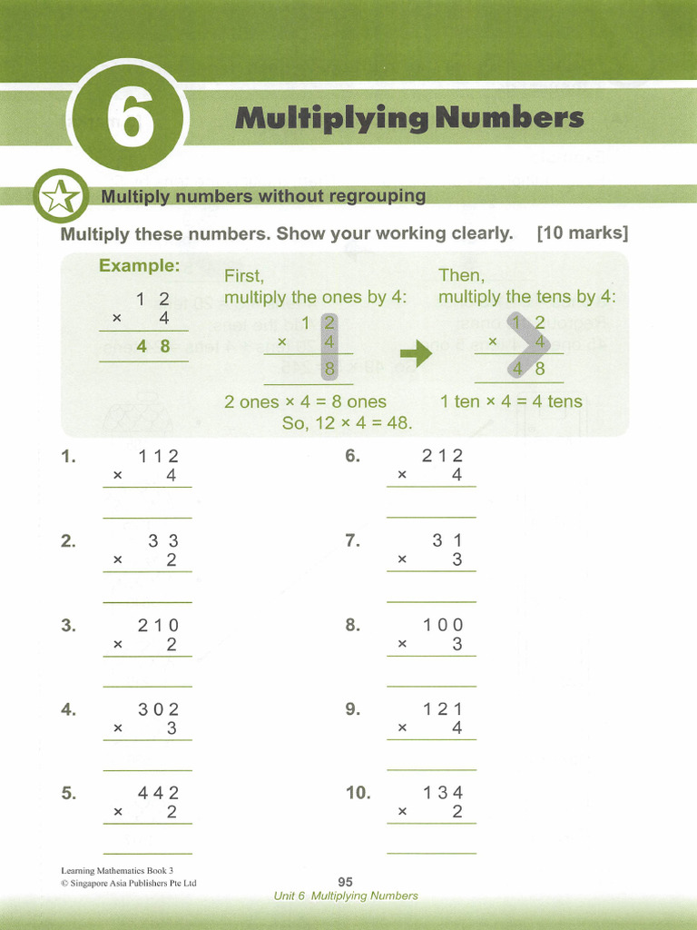 Chapter 6 - Multiplying Numbers | PDF