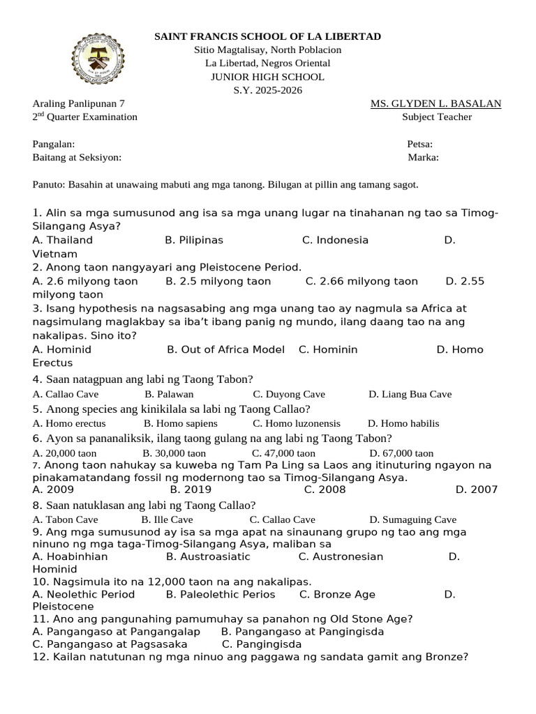 Grade 7 2nd Quarter | PDF