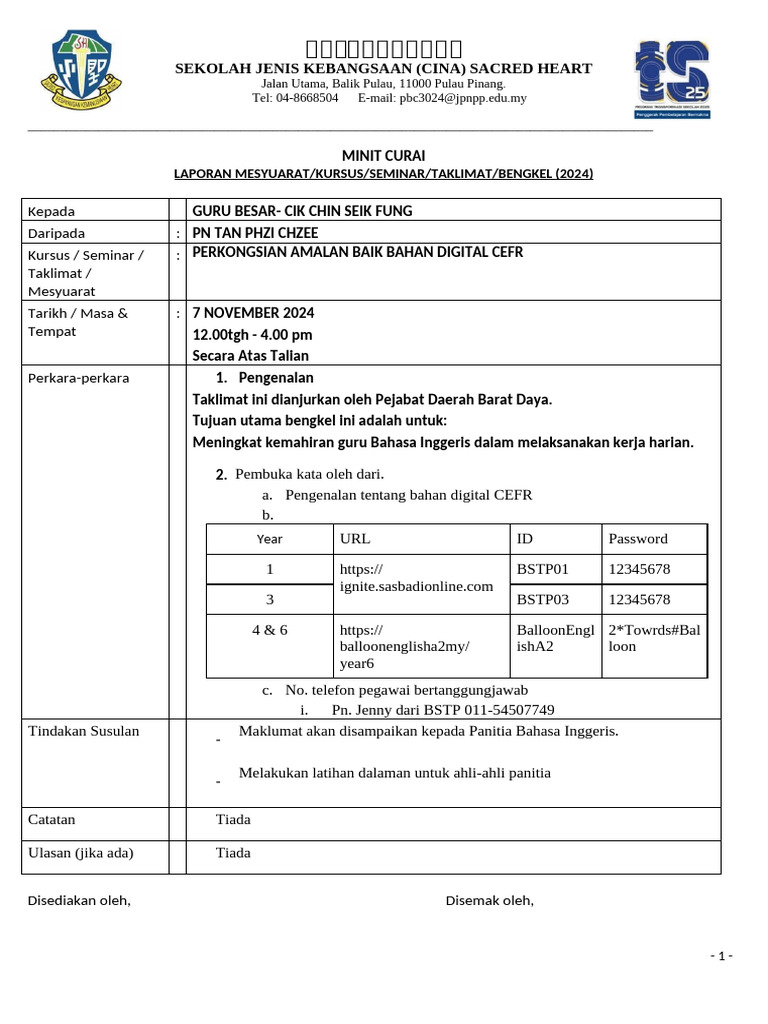 Minit Curai Bahan Digital CEFR | PDF