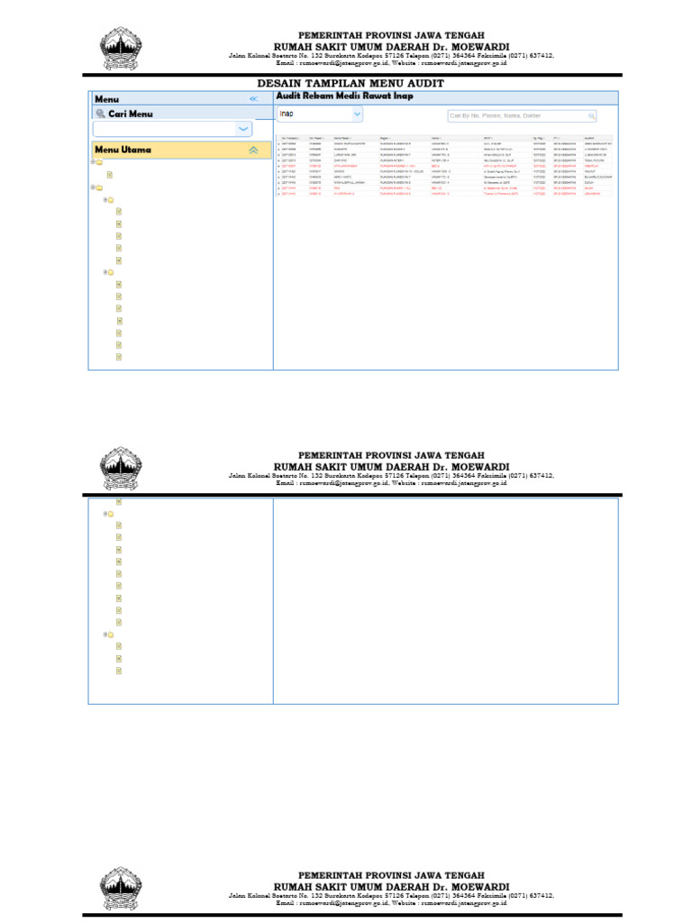 Desain Interface Menu Audit | PDF