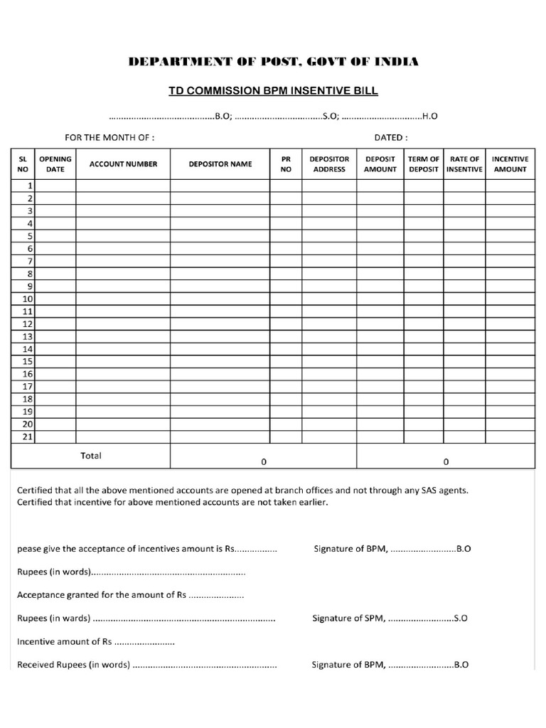 TD Commission Bill-1 | PDF