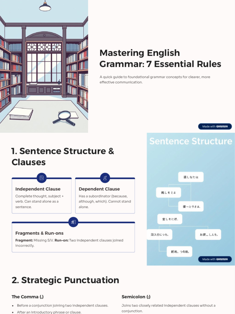 Essential English Grammar Rules Guide | PDF | Grammatical Number ...