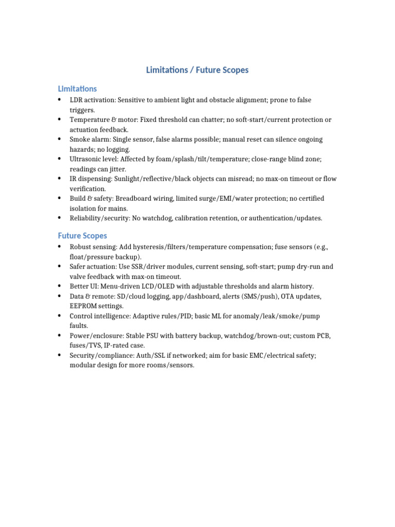 Limitations Future Scopes Short | PDF