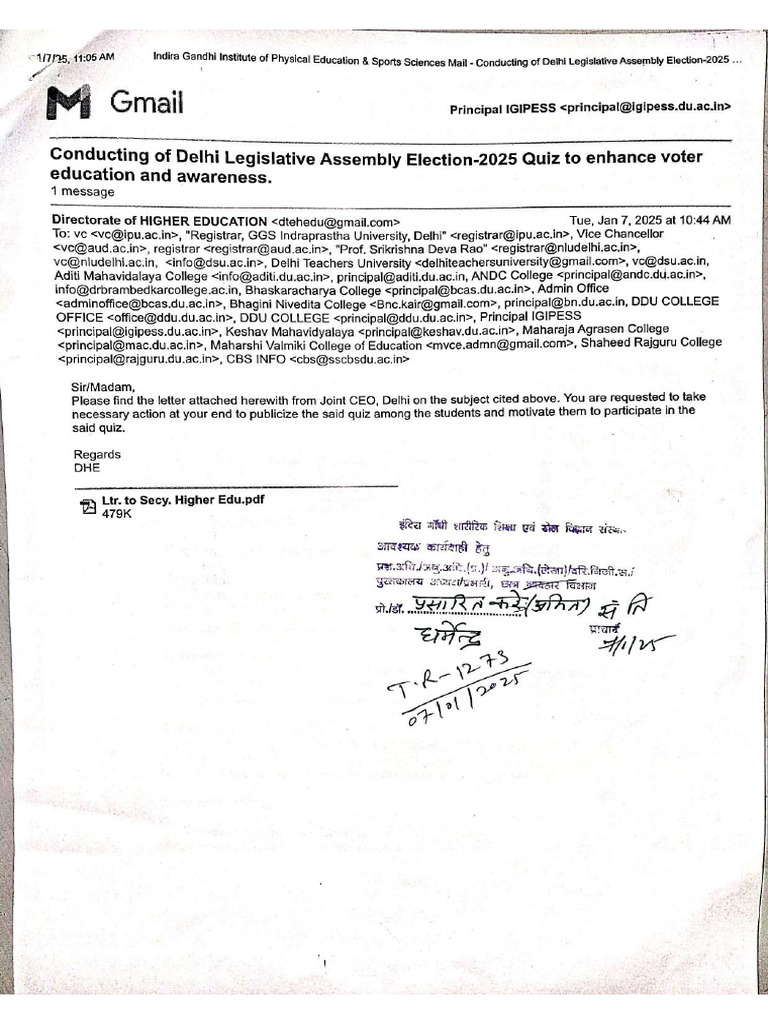 Delhi Legislative Assembly Election-2025 Quiz | PDF
