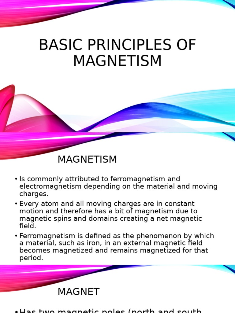 Basic Principles of Magnetism | PDF | Magnetism | Magnet