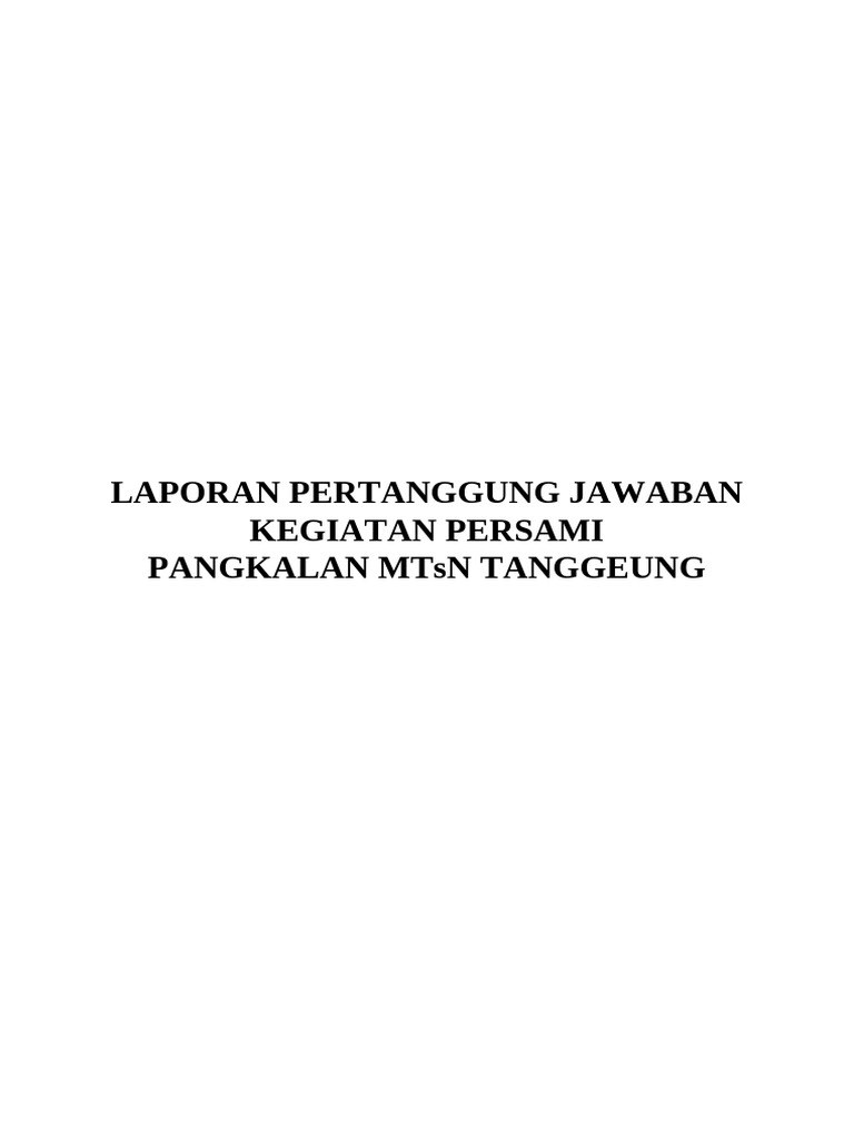 Laporan Kegiatan Persami Pramuka 2023 | PDF