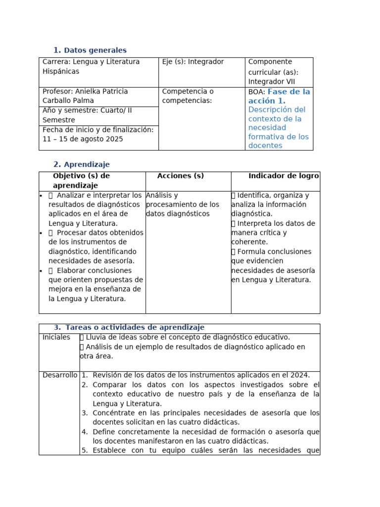 Plan de Clase 2 | PDF | Enseñando | Aprendizaje