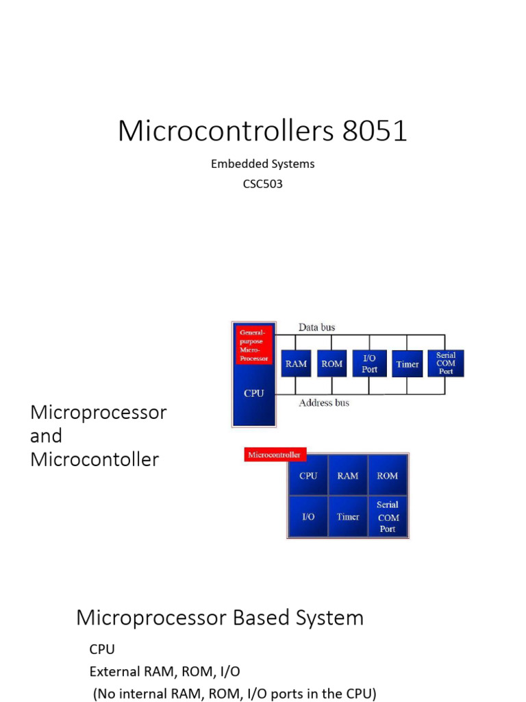 Microcontrollers 8051 | PDF | Microcontroller | Microprocessor