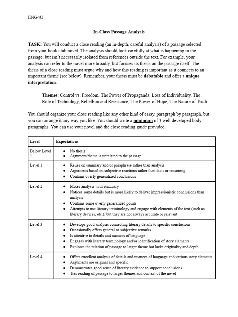In-Class Passage Analysis | PDF | Argument | Human Communication