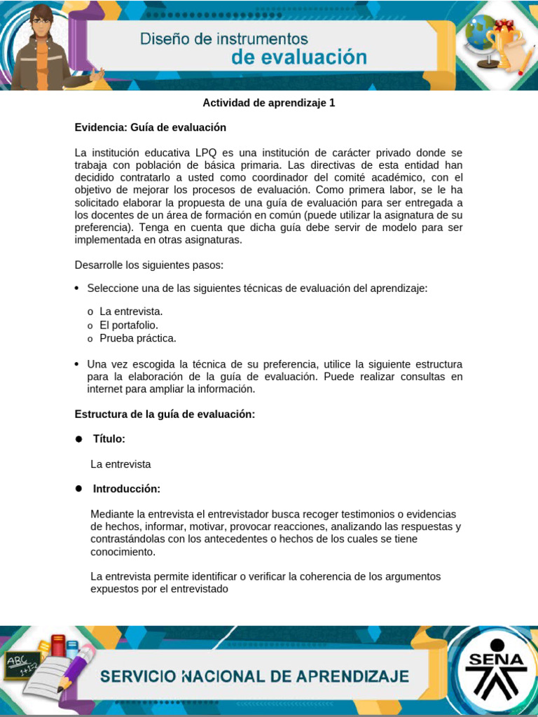 AA1 Evidencia Guia de Evaluacion (1) | PDF | Evaluación | Aprendizaje