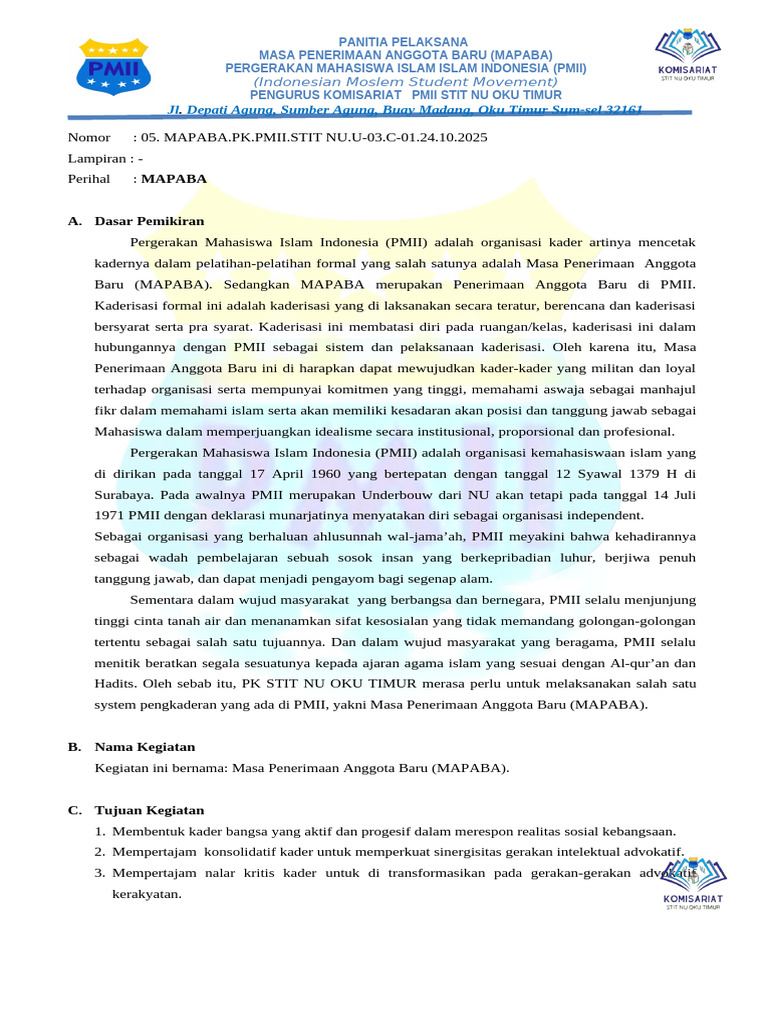 Proposal Mapaba 2025,1 | PDF