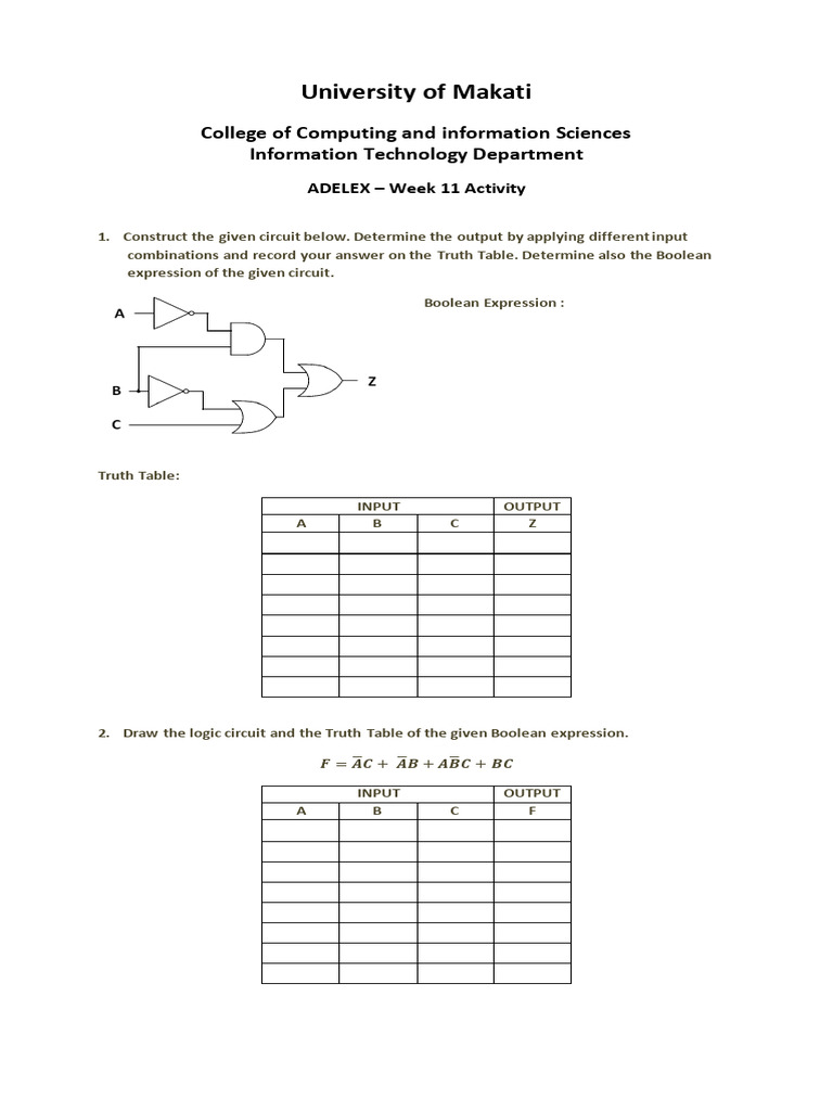 W11 Activity | PDF