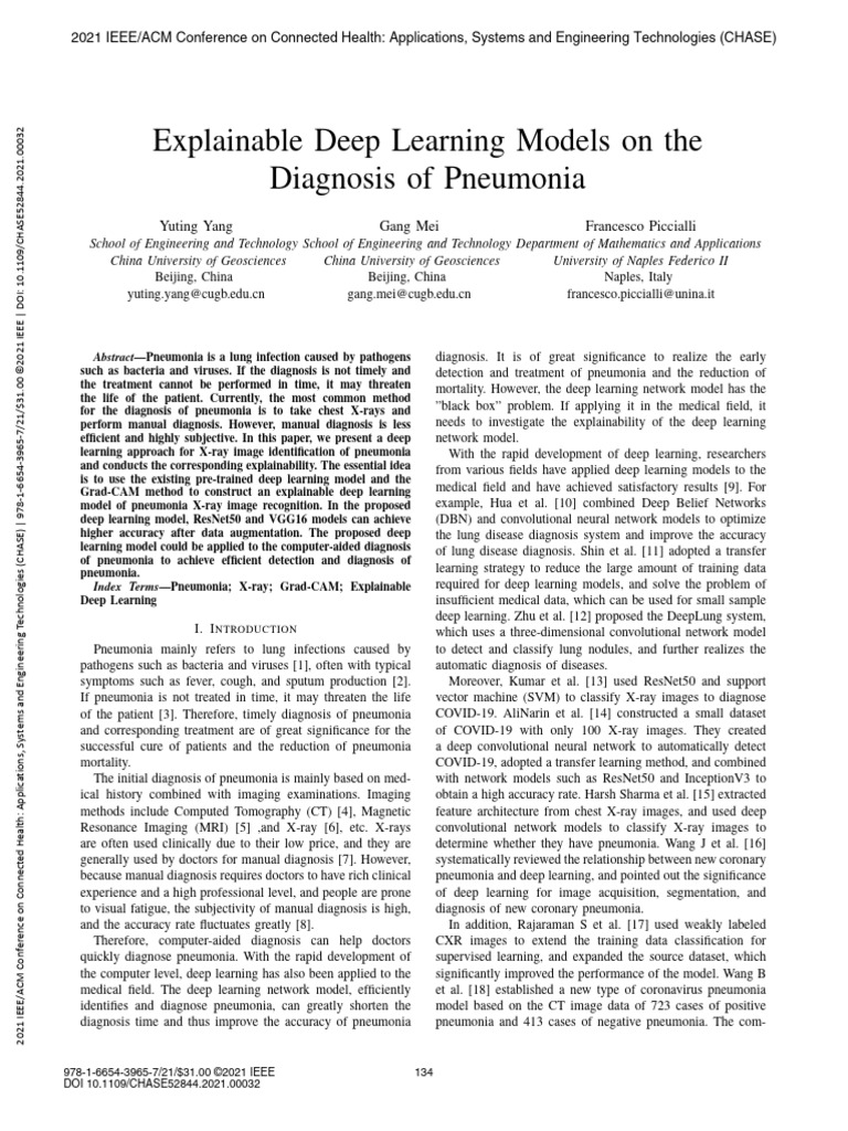 Explainable Deep Learning for Pneumonia Diagnosis | PDF | Deep Learning ...