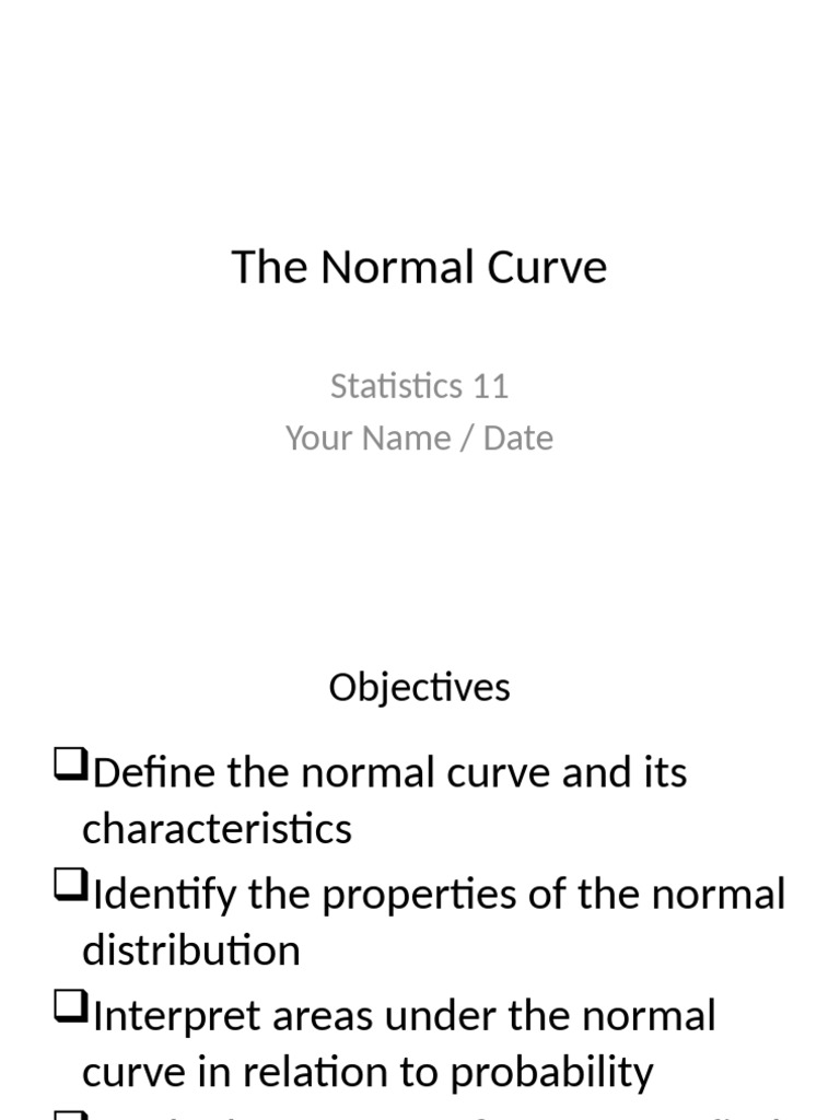 Understanding the Normal Curve in Statistics | PDF