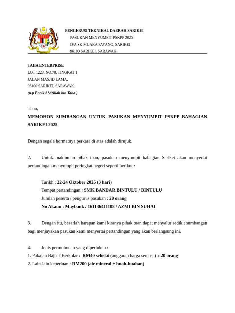 Surat Rasmi | PDF