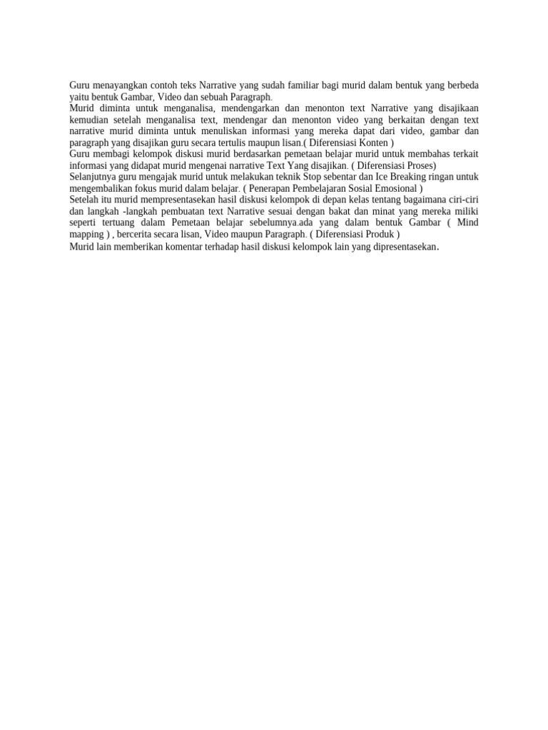 Contoh Teks Narrative untuk Murid | PDF
