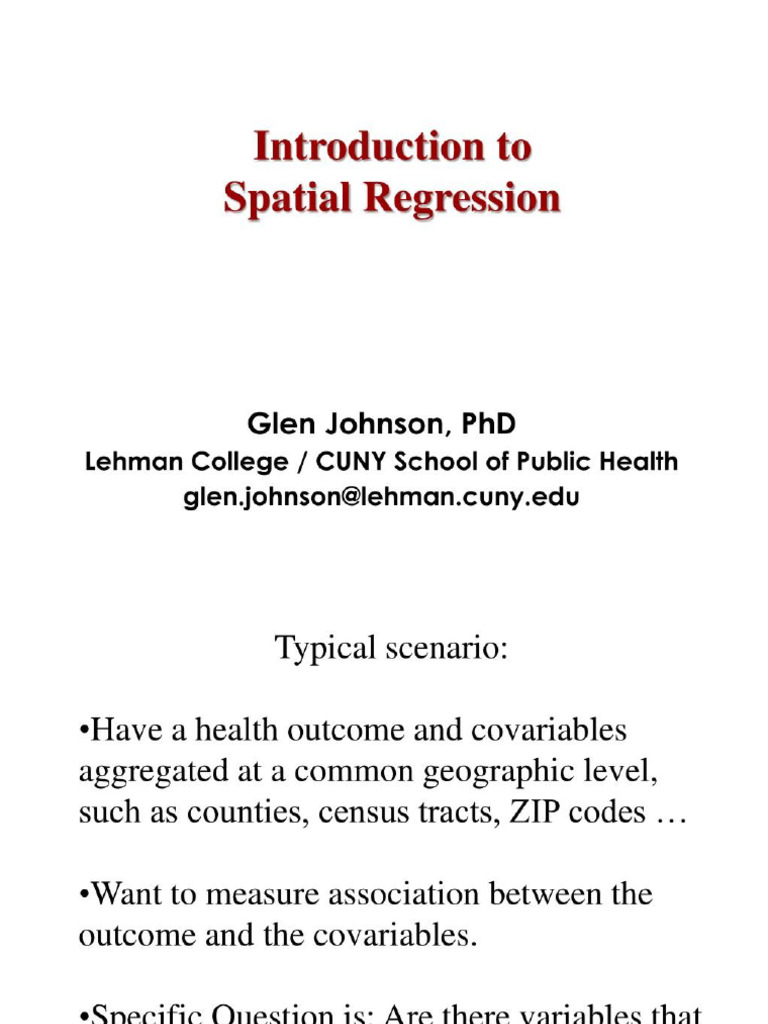 Spatial Regression | PDF