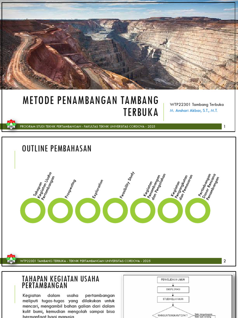 Metode Penambangan Tambang Terbuka | PDF