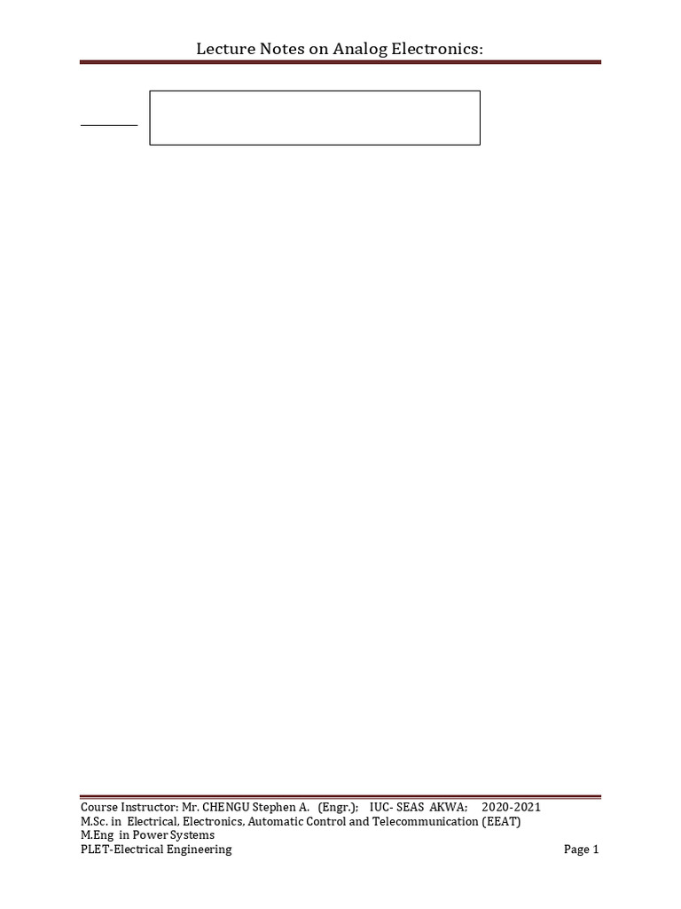 Chapter 5 Analog Electronics Complete | PDF | Bipolar Junction ...