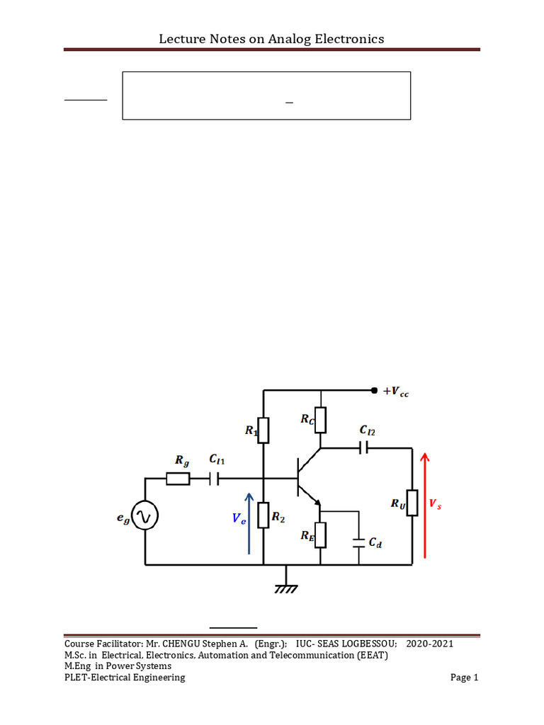 Chapter 6 Analog Electronics Complete | PDF | Amplifier | Bipolar ...
