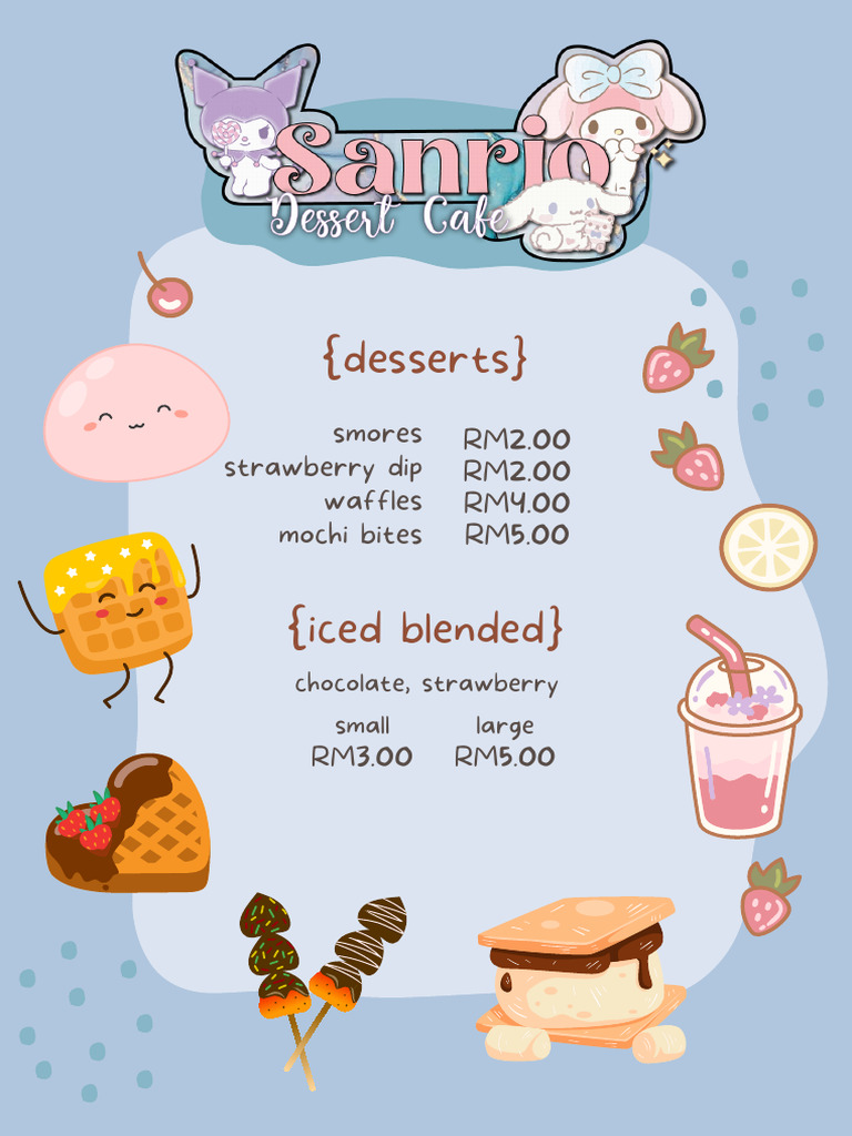 Maid Cafe Dessert and Drink Menu | PDF