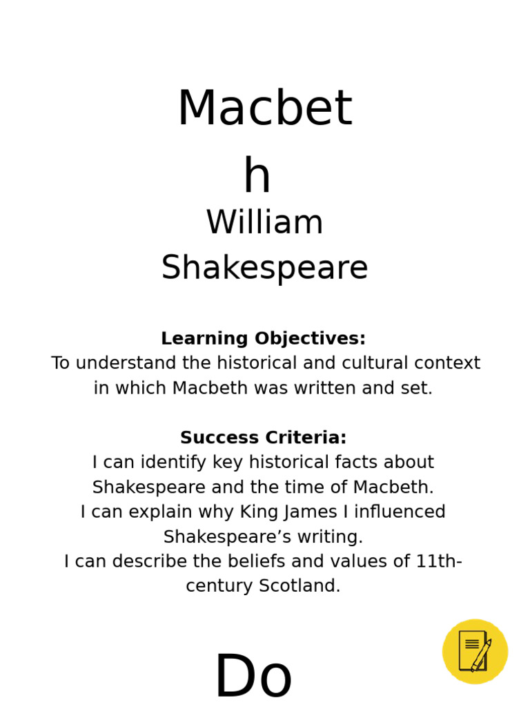 Lesson 1 Macbeth Introduction | PDF | Macbeth