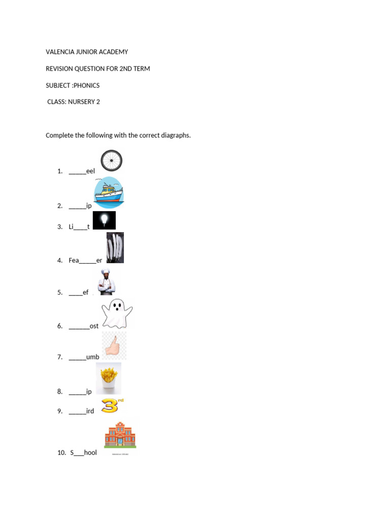 Phonics Revision Question | PDF | Wool | Domestication