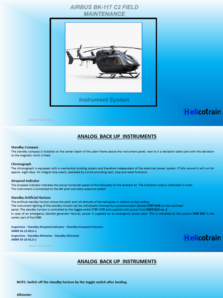 BK-117 C2 Instrument - 033441 | PDF | Measuring Instrument | Aviation